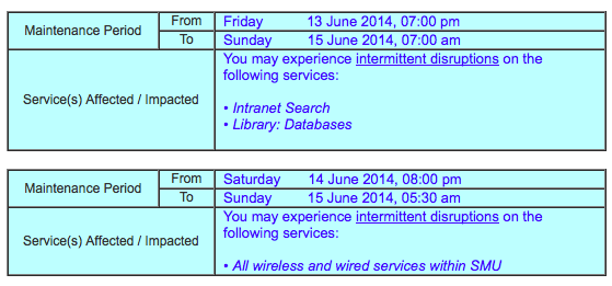 Major System Maintenance | SMU Newsroom