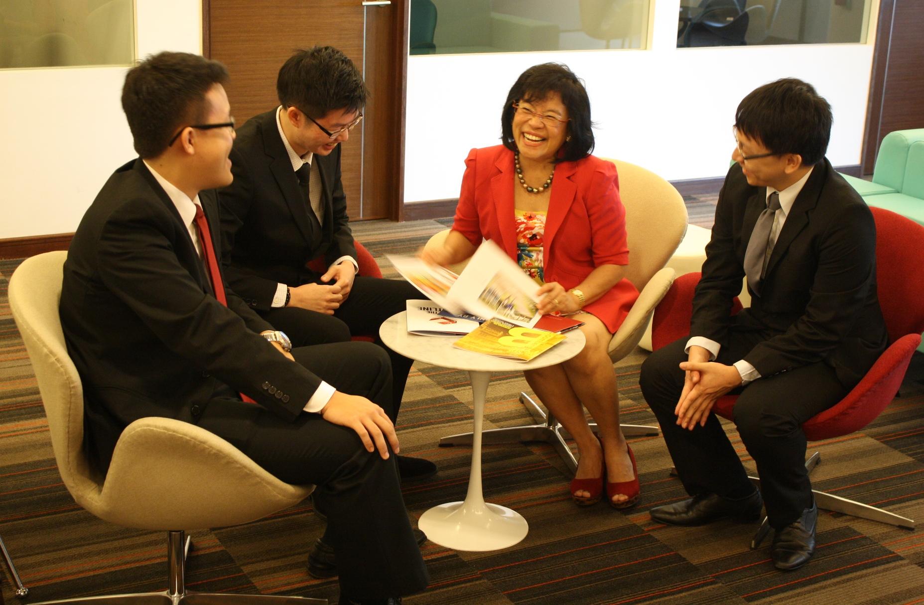 Three winners of the inaugural Ruth Chiang Outstanding Intern of the ...